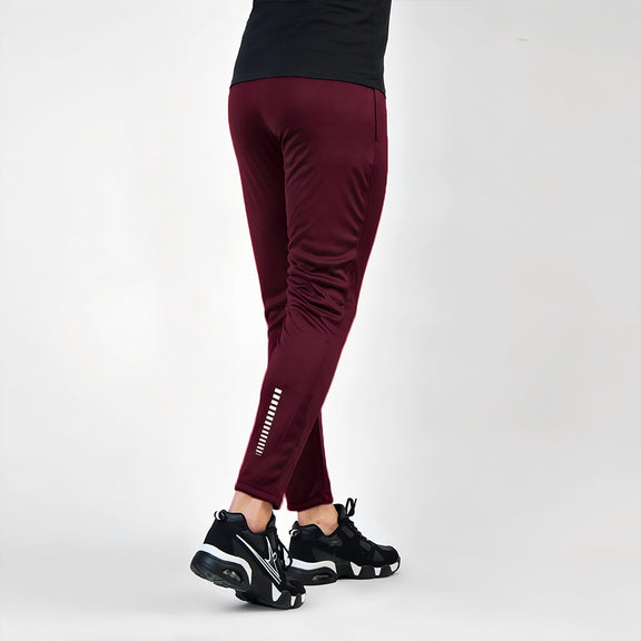 Maroon Quick Dry Bottom With Back Strip – zibal fitwear